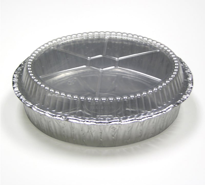 9" Round Aluminum Container and Dome Lid | Pactiv Evergreen