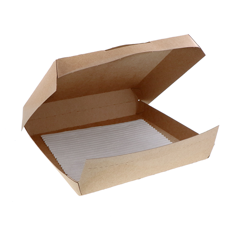 7" Pizza Paperboard Hinged Lid Container with Pad, White, 250 ct ...