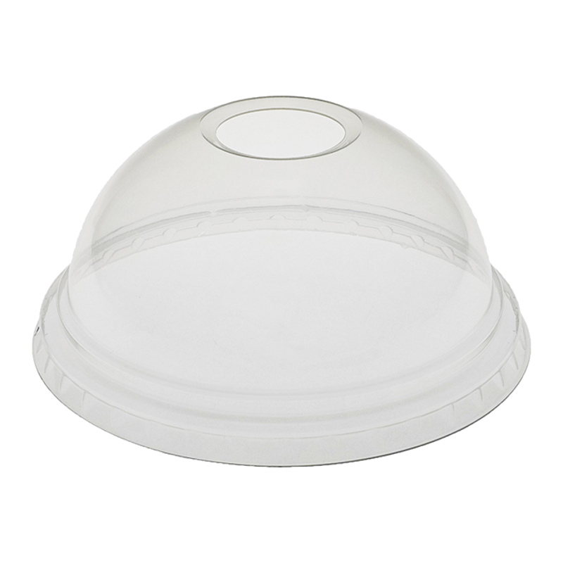 PP Dome Lid with Hole for "R" Size Cold Drink Cups | Pactiv Evergreen