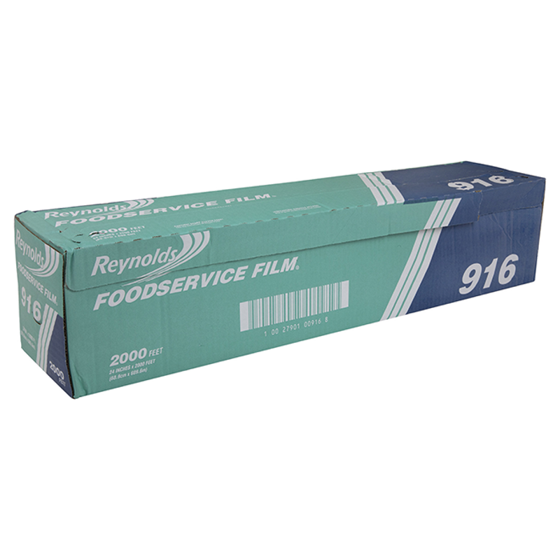 Reynolds 24 X 2000 Food Service Plastic Film Wrap With Metal Reynolds 24 X 2000 Food Service Plastic Film Wrap With Metal