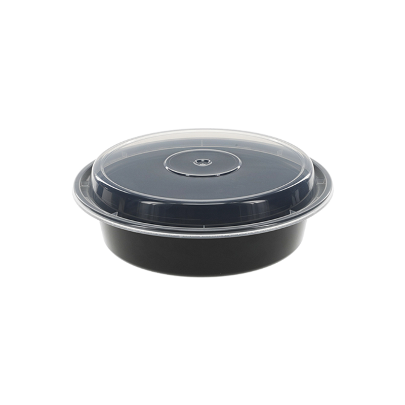 VERSAtainer® 24 oz. Microwavable Round Takeout Container and Lid Combo ...
