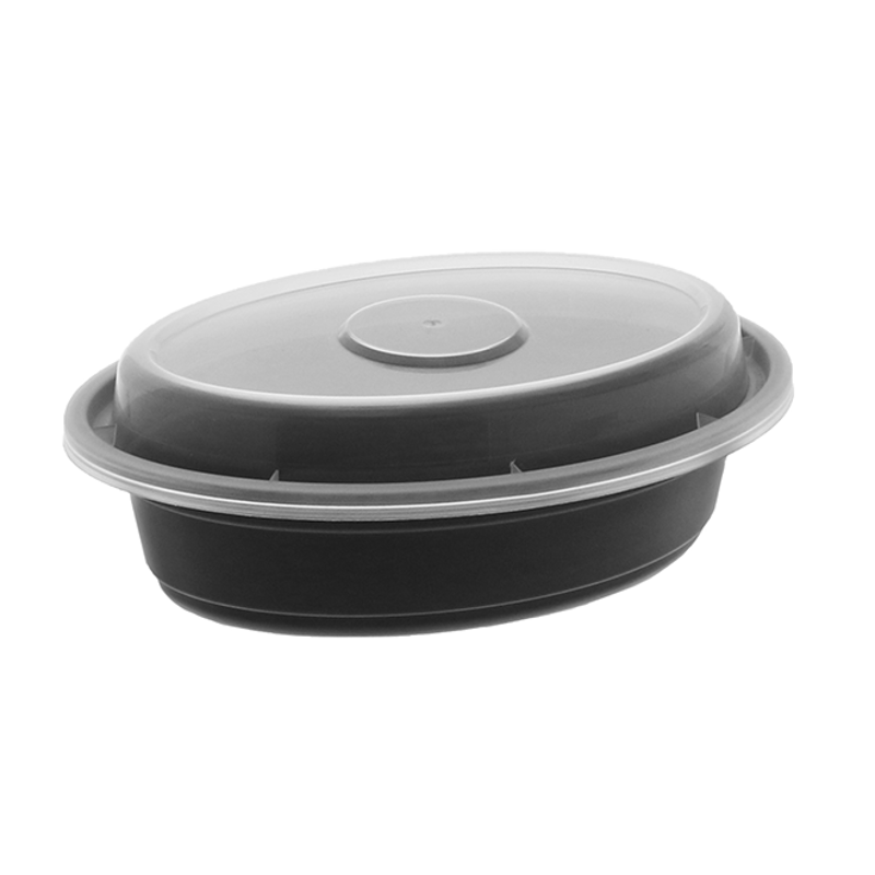 VERSAtainer® 8 oz. Microwavable Oval Takeout Container and Lid Combo ...