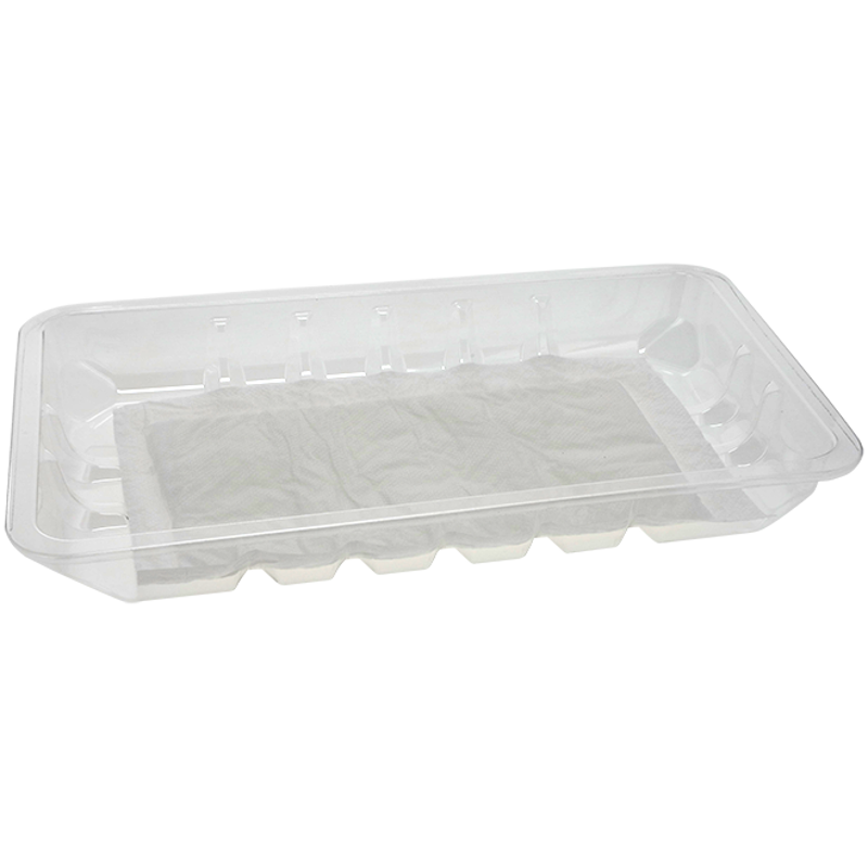 11D Pet Rolled Rim Tray with Pad | Pactiv Evergreen