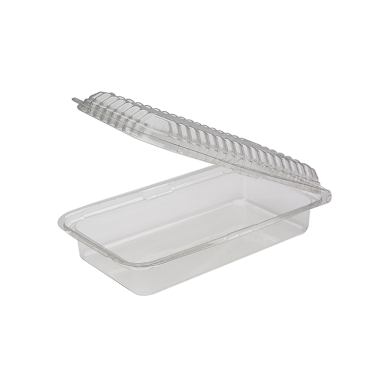 8 x 4 x 2" PET Hinged Lid Container | Pactiv Evergreen