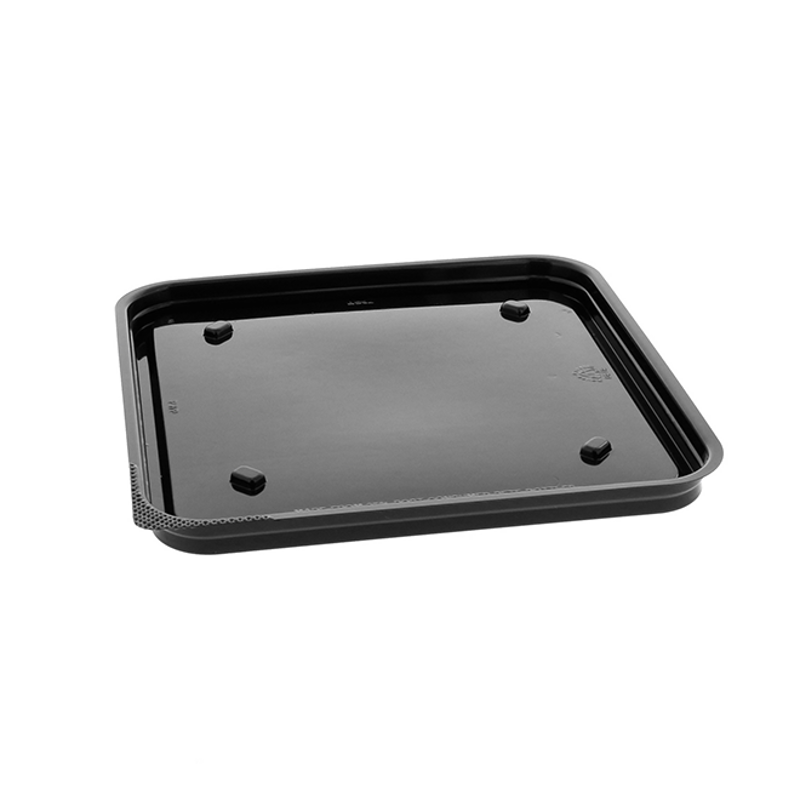 7.5" Recycled Plastic Square Base for 6x6 Brownie Container, Black, 195 ...