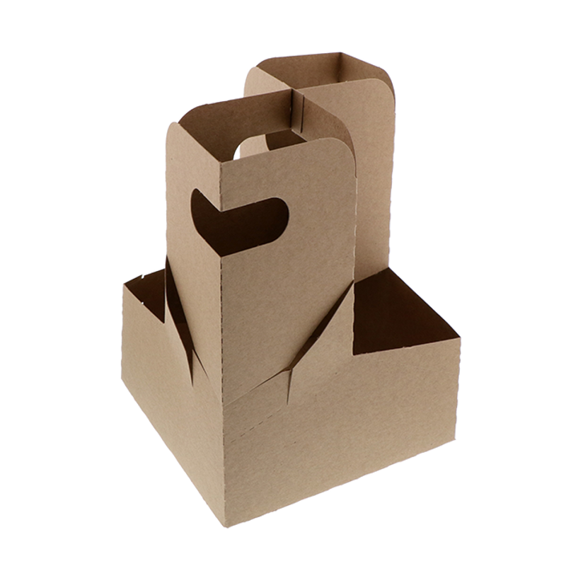 4-Cup Carrier Paperboard Kraft up to 44oz Carrier | Pactiv Evergreen