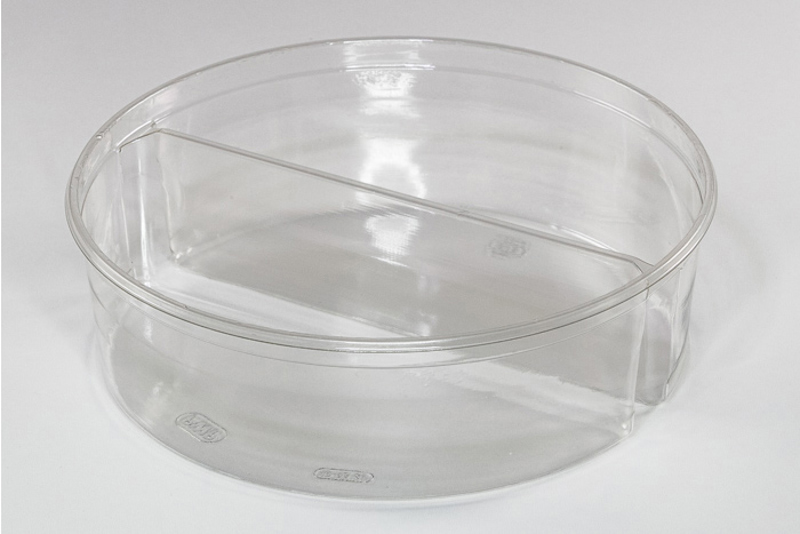 96 oz. 10" 2-Compartment Plastic Round Deli Tub | Pactiv Evergreen
