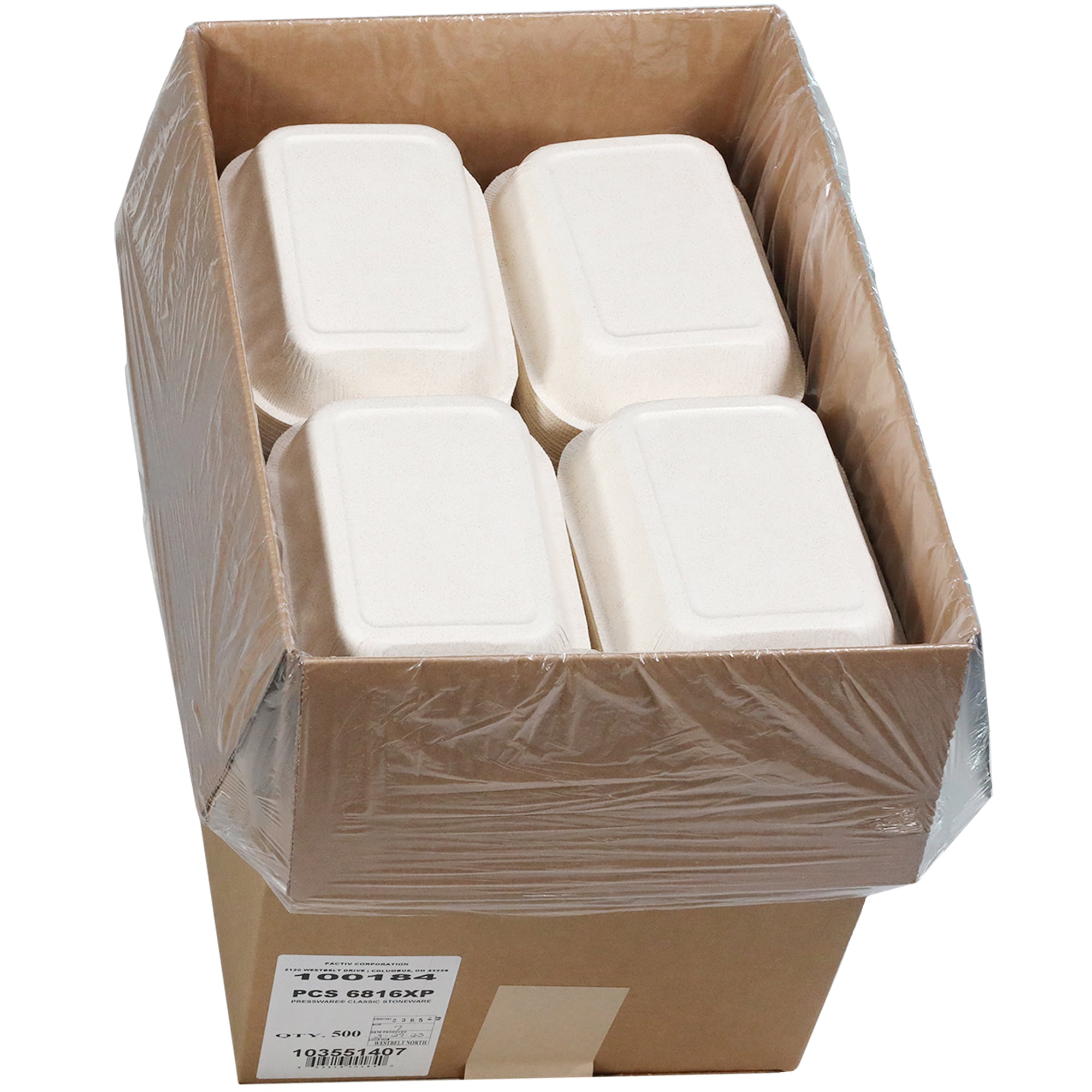 32 oz. PFAS-Free Pressware Classic Stoneware Dual-Ovenable Paperboard ...