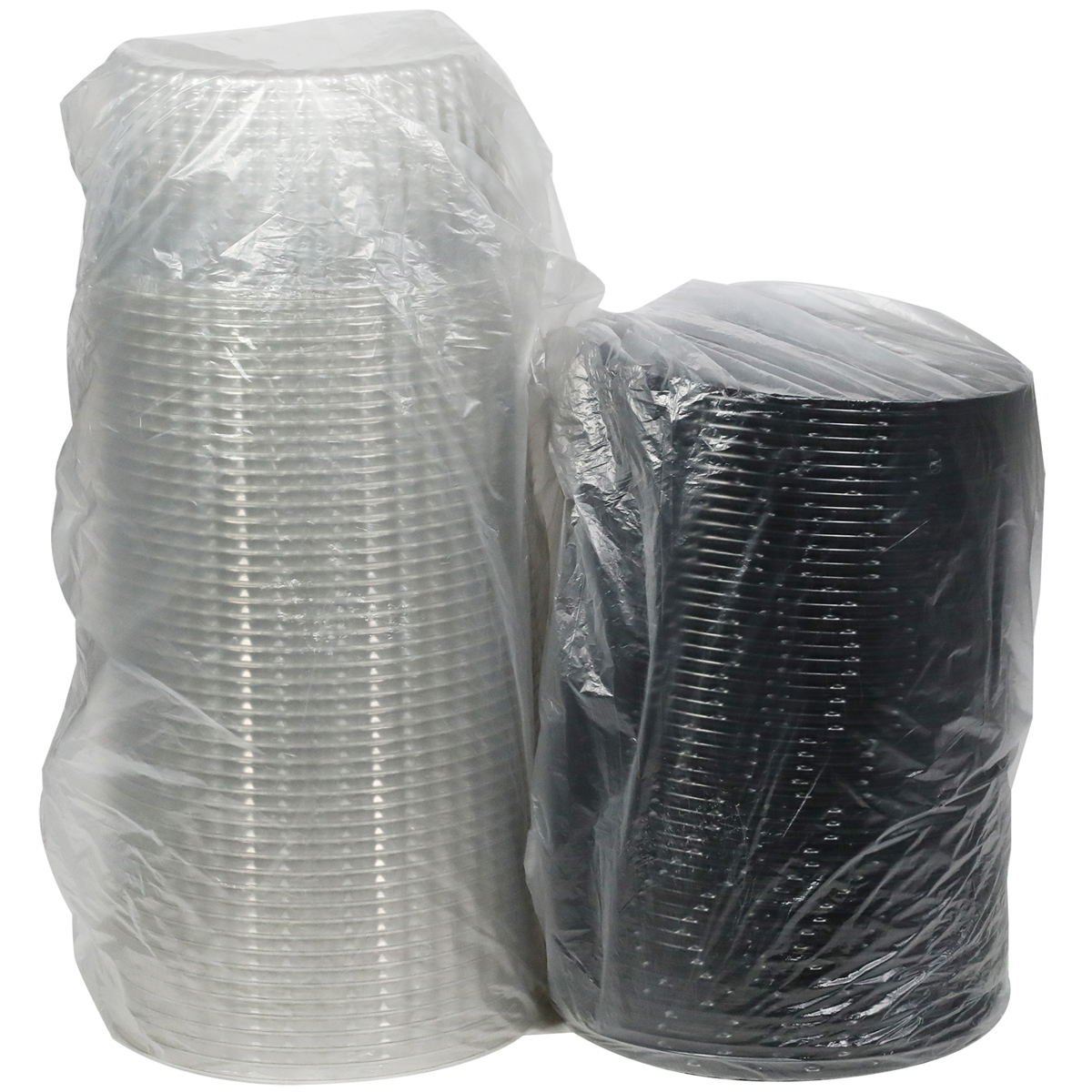 5" Tall Fluted Dome and Base for 7" Cake, Black Base / Clear Dome, 100 ...