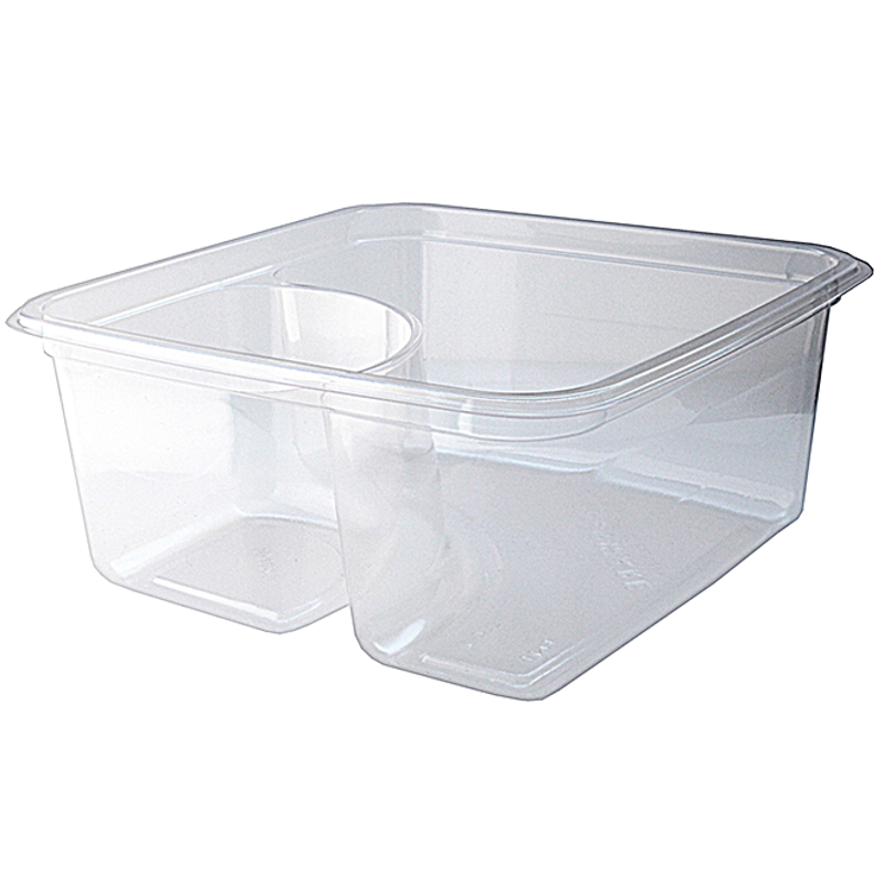 6 X 6 2 Cell Compostable PLA On The Go Boxes Pactiv Evergreen