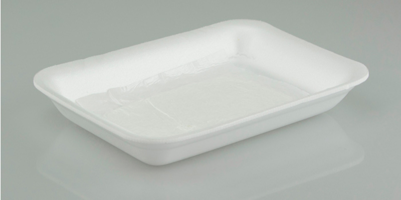 10S Polystyrene Foam Processor Tray with Pad | Pactiv Evergreen