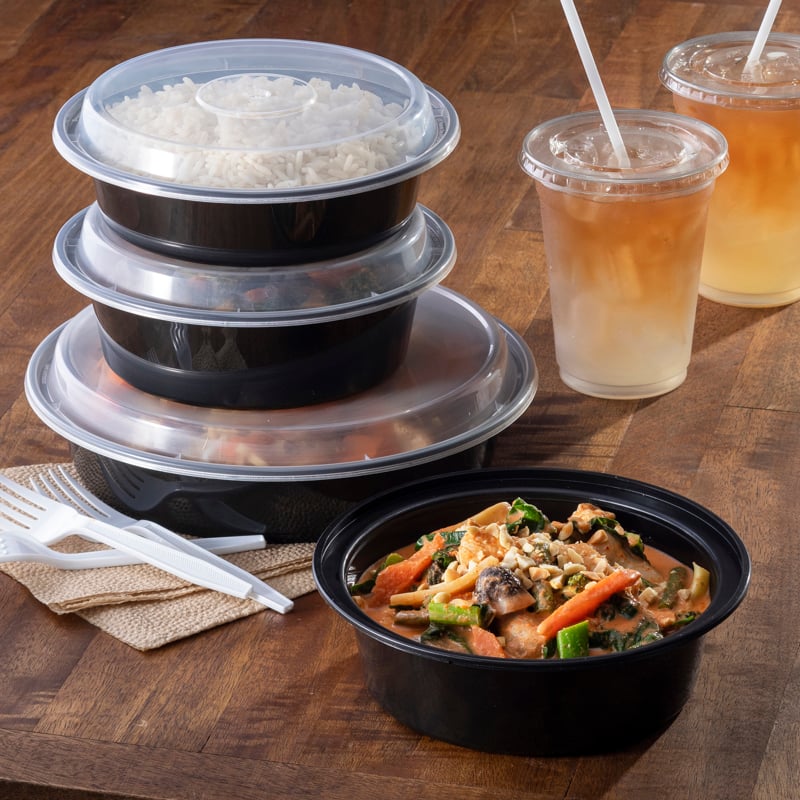 Monogram 32 oz. Round PP Container and Lid | Pactiv Evergreen