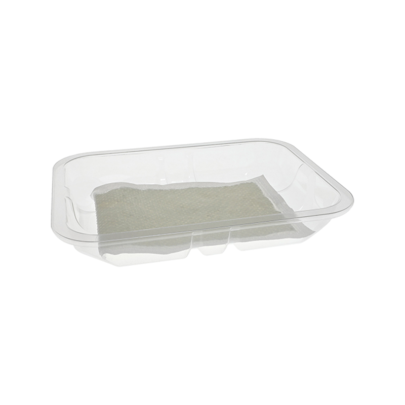 3P PET Rolled Rim Tray with Pad | Pactiv Evergreen