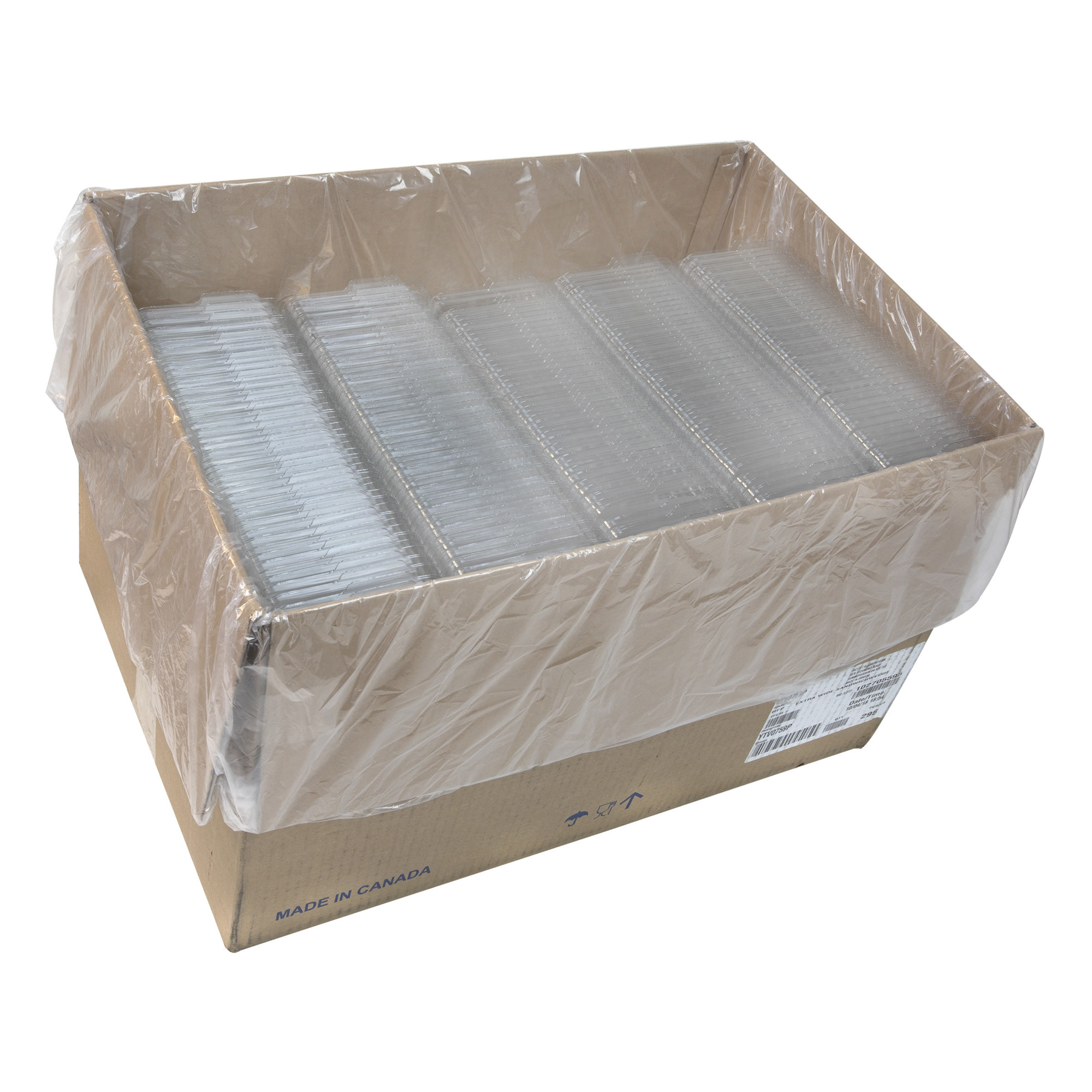 7.125 X 4.625 X 3.25" PET Extra-Wide Hinged Sandwich Wedge | Pactiv ...