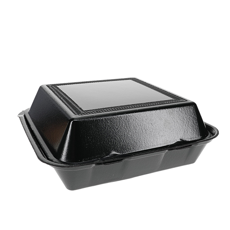 9 x 9 x 3.4" PS Foam Double Laminated Hinged Lid Container | Pactiv ...