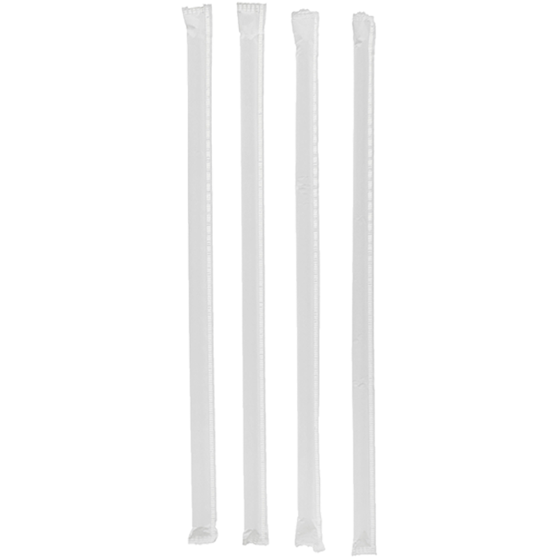 10.25" Paper-Wrapped Giant Straw, Translucent, 1,800 ct. | Pactiv Evergreen