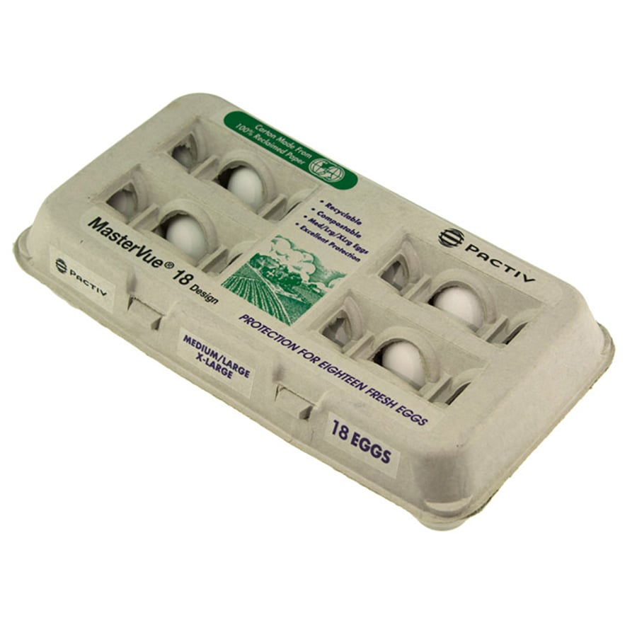 3 x 6" Stock Unprinted Egg Carton | Pactiv Evergreen