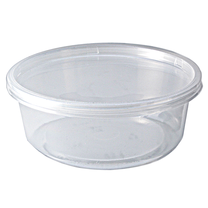 Pro-Kal 8 oz. Polypropylene Round Deli Containers and Lids Combo Pack ...