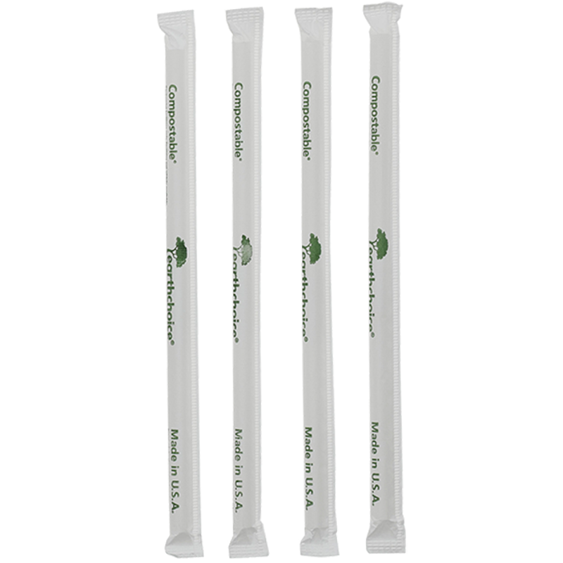 7.75" Wrapped Giant Compostable Straw | Pactiv Evergreen