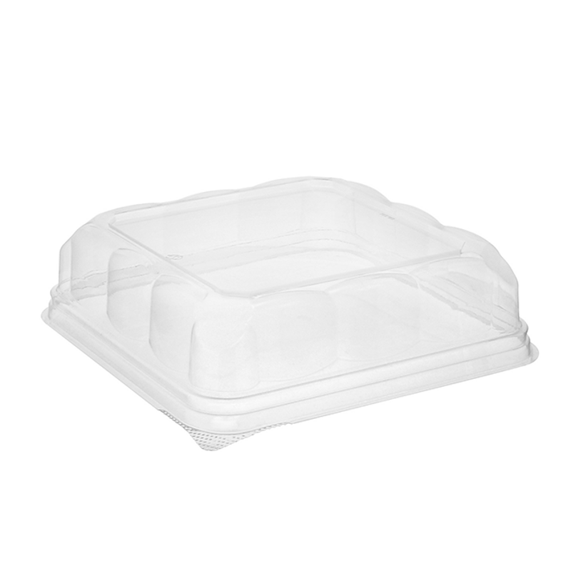 7.5" Recycled Plastic Square Dome for 6x6 Brownie Container, Clear, 195 ...